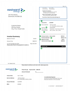 Invoice Breakdown | Eastward Energy